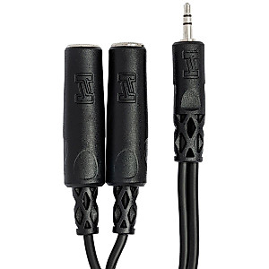 Hosa YMP-233 3.5 mm TRS to Dual 1/4" TRSF Y Cable