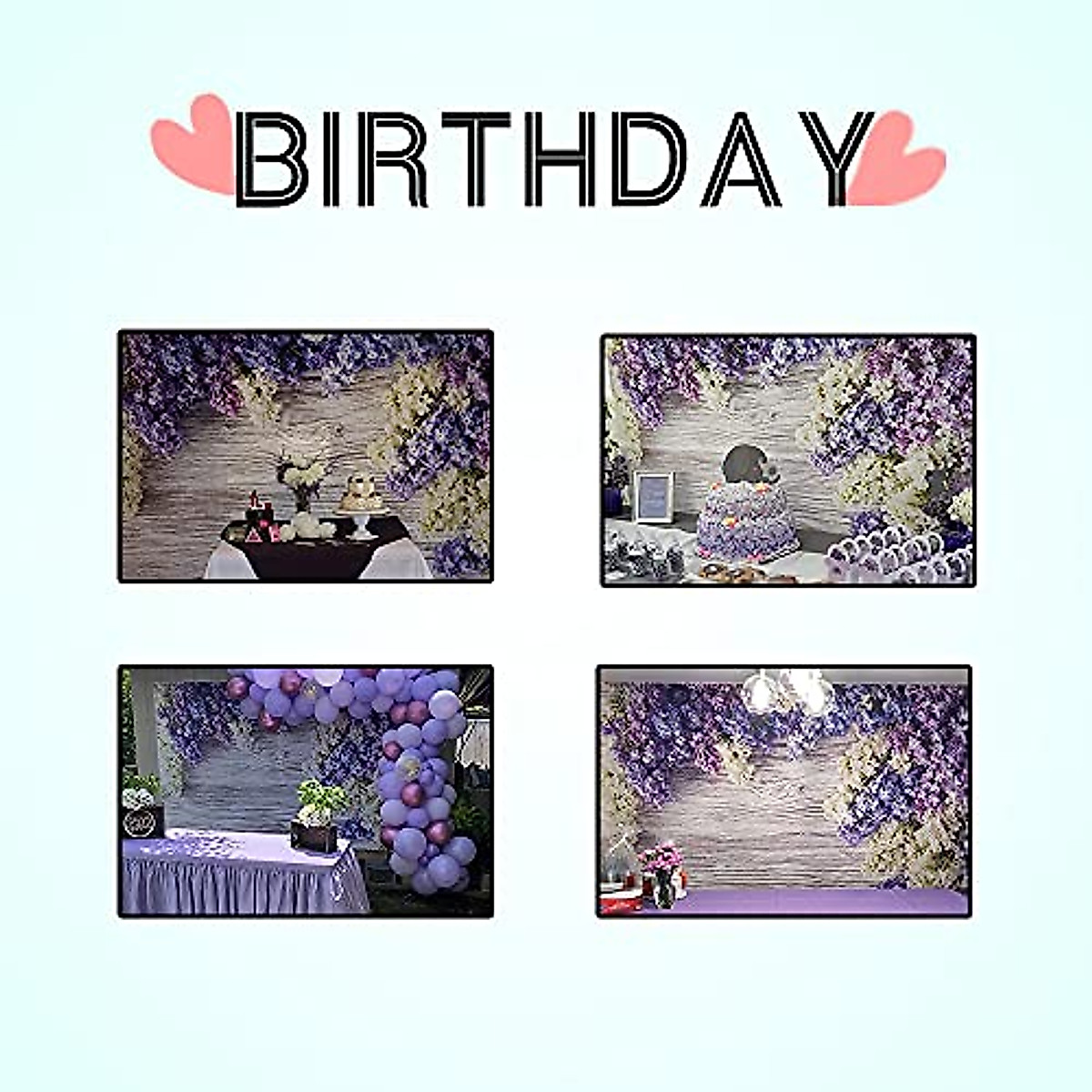 LFEEY 5x3ft Newborn Baby Wooden Plank Photography Backdrops Purple Lilac Flowers Bloom Bouquet Wooden Wall Girls Adults Portrait Photo Background Parties Events Decor Wallpaper Photo Studio Props