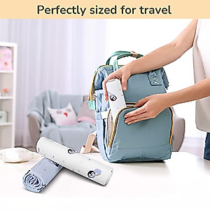 Comfy Mattress Pad Bassinet Sheet (2 Per Pack) Li’l Pengyu, Dual Front Super Soft Double-Brushed Microfiber & TPU Waterproof Neutral Fit Sheets, Crib Sheets for Boys Girls, Toddler Bed (31.1"X19.5")