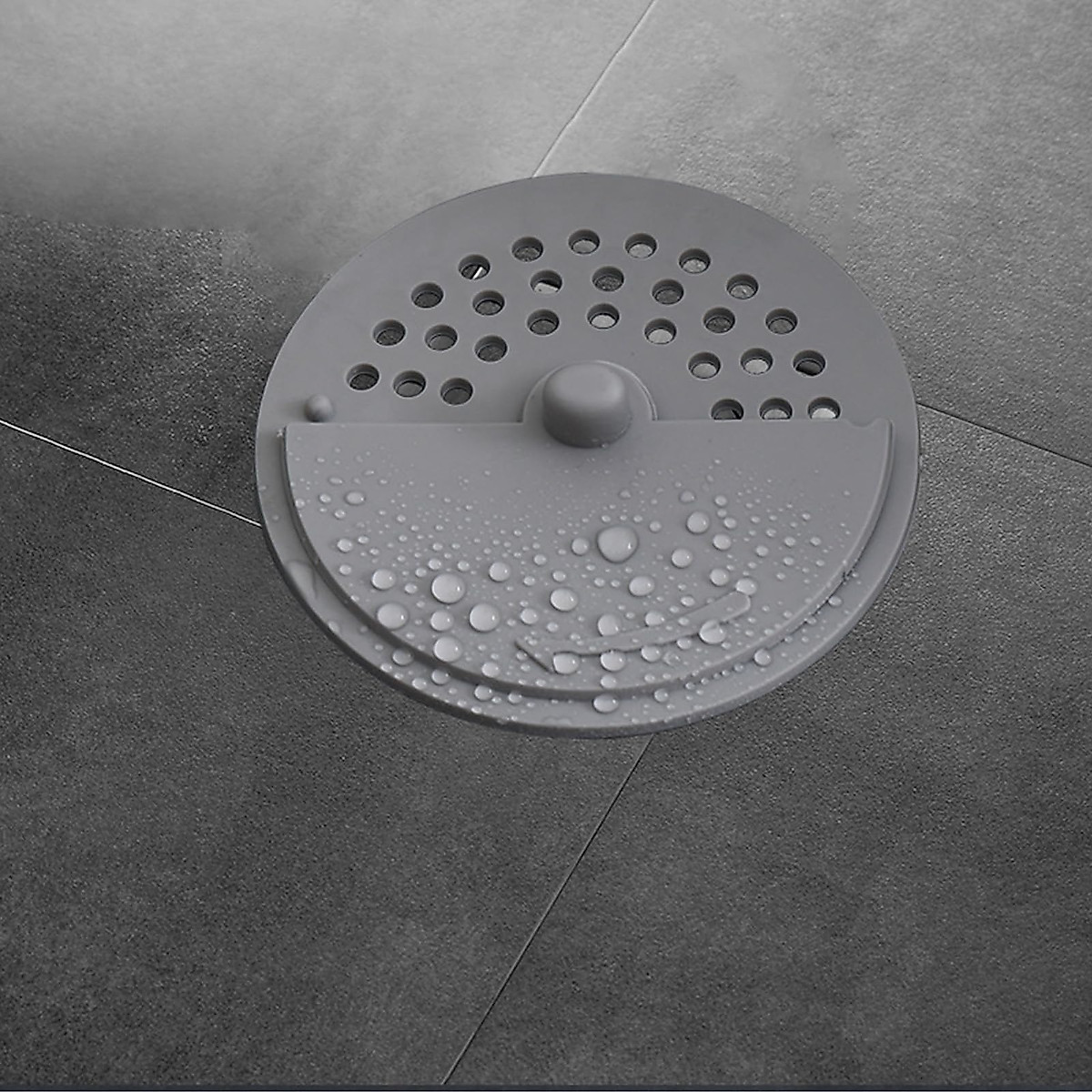 Hair Drain Catcher, Square Drain Cover for Shower TPR Sink Drain Strainer Hair Stopper with Suction Cup, Easy to Install Suit for Bathroom, Bathtub, Kitchen