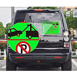 Parking Violation Stickers Notice Parking Violation Stickers Tow Warning You are Illegally Parked Multi Reasons 50 pcs Private Parking Warning Sticker for Car Window Fluorescent Green 5.5X7.5 inch