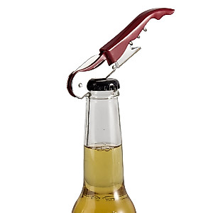 Waiter Corkscrew Professional Wine Opener with Foil Cutter,Manual Wine Bottle Opener for Servers, Bartenders and Waiter (1, Black)