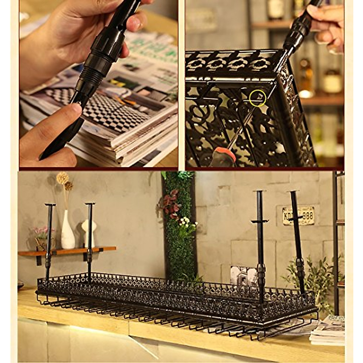 Wine Racks Metal Creative Home Bar 、 Wine Rack Hanging Glass Holder、Wine Glass Rack, Shelf Wine Glass Holder,Wine Glass Rack, Wine Glass Rack, Champagne Glass Rack,Glassware Rack