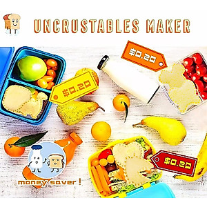 BANIC 24Pcs Sandwich Cutter and Sealer Set, Uncrustables Maker, Crustless Sandwich Cutter shapes Set Butterfly Unicorn Dino ect, Lunch & Bento Box Accessories,Bread Fruit Cookie Cutters for kids