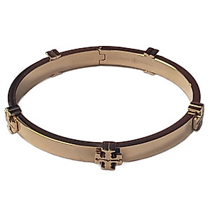 Tory Burch 145434 Tory Gold Tone Classic Logo Women's Bangle Bracelet