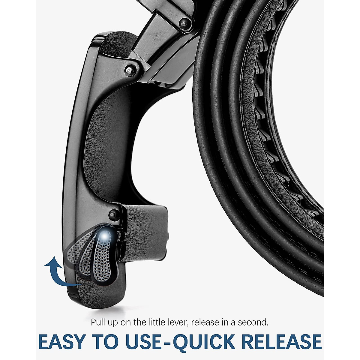 BOSTANTEN Mens Belt Leather Ratchet Belt For Men Dress and Casual with Adjustable Buckle, Trim to Fit