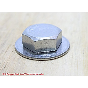 Bolt Dropper 3/8" x 1-1/2" Stainless Hex Head Lag Bolt Screws, (25 Pack), 304 (18-8) Stainless Steel Coach Bolts/Large Screws for Wood with Plain Finish by Bolt Dropper