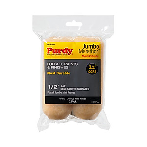 4-1/2" x 1/2" Nap Purdy 144624063 Marathon Jumbo Mini-Roller Cover, 2-Pack