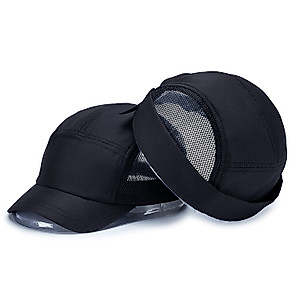 Clakllie 5 Panel Mesh Baseball Cap Short Brim Trucker Hat Sun Protection Dad Caps Breathable Outdoor Running Hats