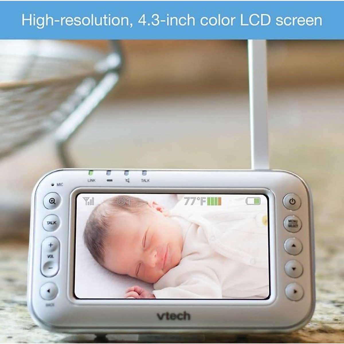 VTech 4.3" Digital Video Baby Monitor with Pan & Tilt - VM4261