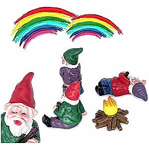 Yoga Miniature Garden Gnome Collectible Figurines Mini Gnome Statue Gnomes Figurines Ornaments Gnome Yoga Gnome Mini Gnomes Fairy Garden Set Dwarfs Statue(2 - 2.5 inch , 4 Pieces) (Sam(CF)-Sam2)