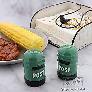Ceramic Novelty Salt and Pepper Shaker Set - Mail Post