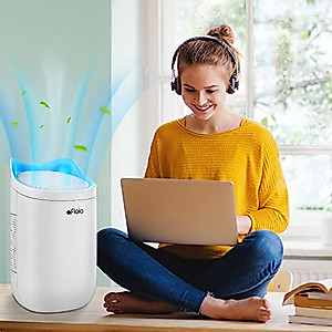 Mini Dehumidifier for Bathroom, Afloia Q3 Portable 20oz Dehumidifiers for 200 Sq.ft Auto-Off Compact Quieter Lighter Peltier Dehumidifier for Small Spaces [Cat Ear Design]
