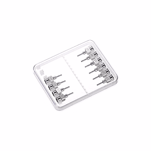 HARFINGTON 10pcs 17Gauge Stainless Steel Dispensing Needles, 1/4" All Metal Glue Needle Tube Blunt Tips Luer Lock for Thick Liquids, Ink, Glue, Lab Use