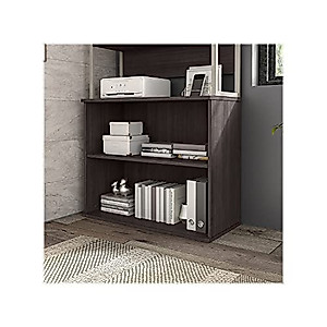 Bush Business Furniture Hybrid Small 2 Shelf Bookcase in Storm Gray