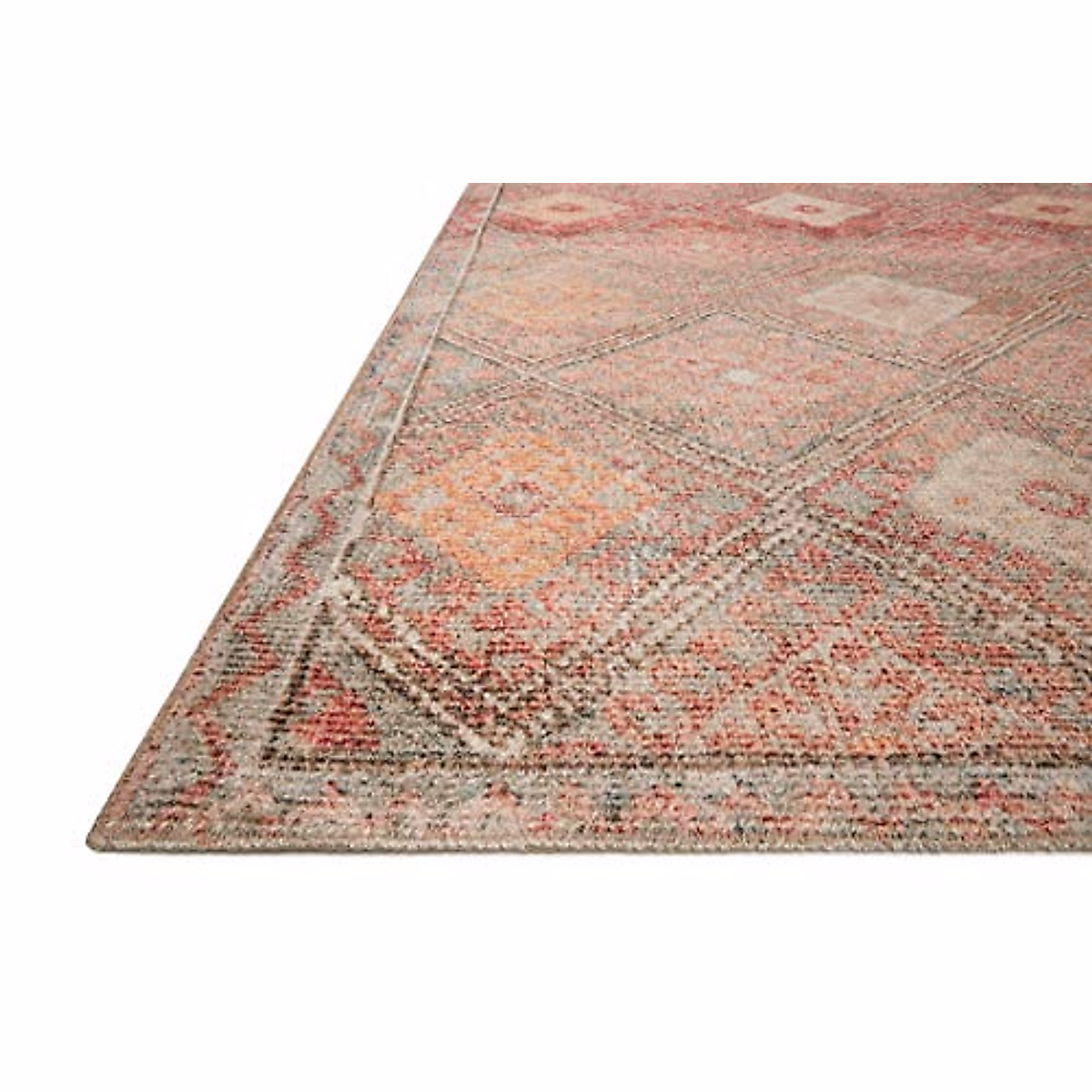 Loloi Justina Blakeney x Malik Collection MAL-01 Dove/Sunset Contemporary 7'-6" x 9'-6" Area Rug