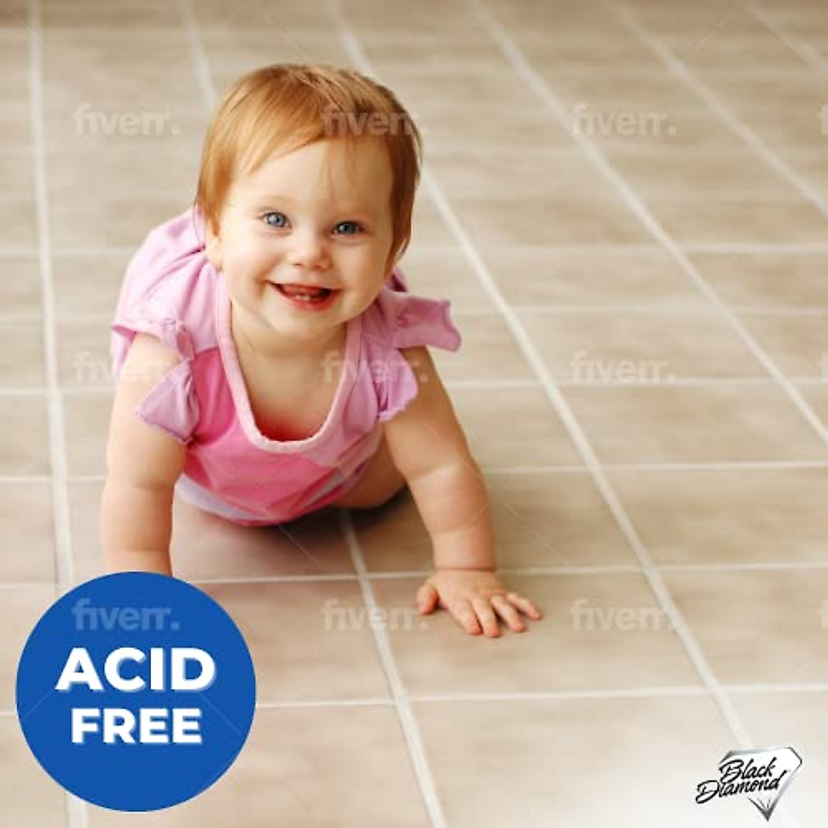 Black Diamond Stoneworks ULTIMATE GROUT CLEANER: Best Cleaner for Tile,Ceramic,Porcelain, Marble Acid-free Safe Deep Cleaner & Stain Remover for Even the Dirtiest Grout. (1-Quart/1-Brush)