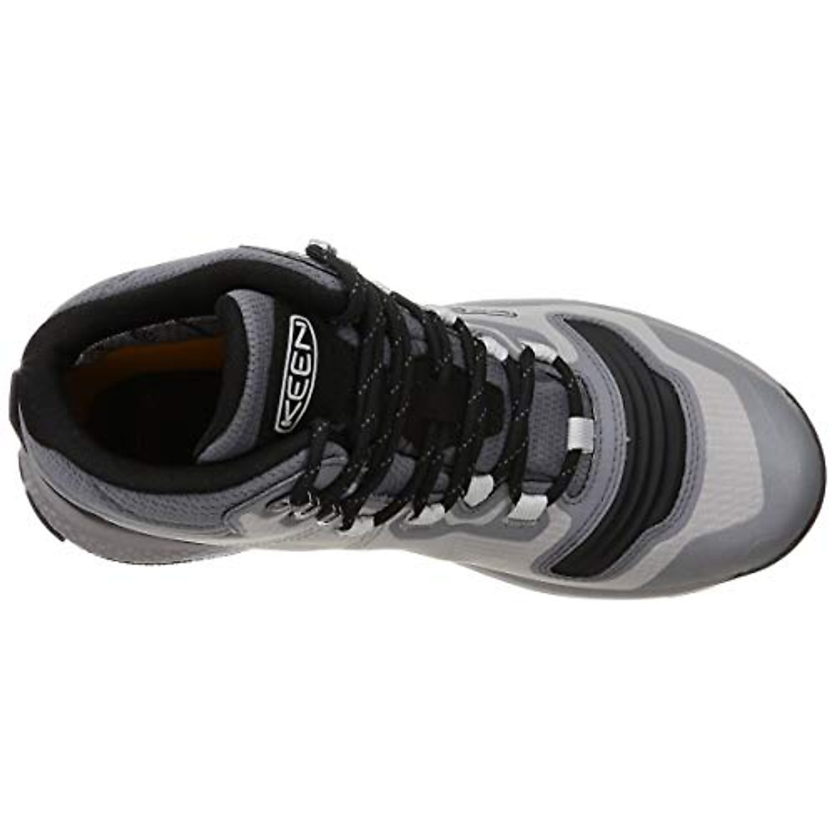 KEEN Men's Tempo Flex Mid Height Lightweight Waterproof Hiking Boot, Drizzle/Black, 12