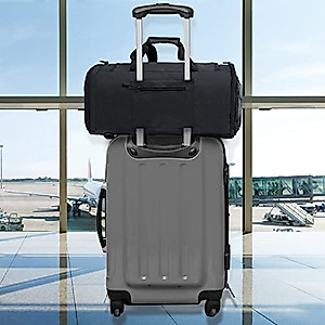 Noelen Gad Travel Duffle Bag for men 50L Medium Sports Gym Bag with Dry wet separation Pocket & Shoes Compartment Weekender Overnight Backpack for Traveling Duffel Bag Backpack (Black)