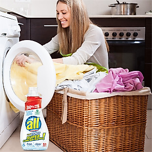 all Small & Mighty Super Concentrated Liquid Laundry Detergent, Clear, 40 Fluid Ounces, 53 Loads