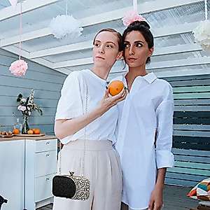 UBORSE Women Clutch Bag Rhinestone Bling Sequin Evening Bags Vintage Crystal Beaded Wedding Cocktail Party Purse