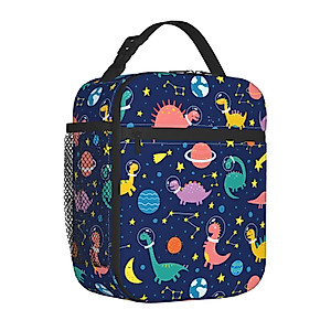 Dinosaur Dino Fun Lunch Bag Insulated Lunch Box Reusable Lunchbox Waterproof Portable Lunch Tote For Men Boys