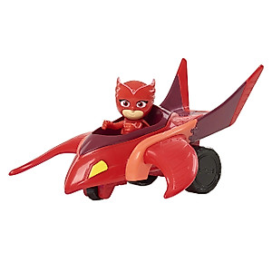 PJ Masks Owlette and Owl Glider, 2-Piece Articulated Action Figure and Vehicle Set, Red, Kids Toys for Ages 3 Up by Just Play