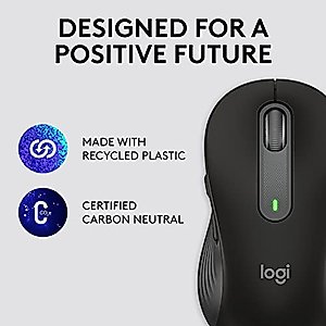 Logitech Signature M650 Wireless Mouse - For Small to Medium Sized Hands, 2-Year Battery, Silent Clicks, Customizable Side Buttons, Bluetooth, for PC/Mac/Multi-Device/Chromebook - Black