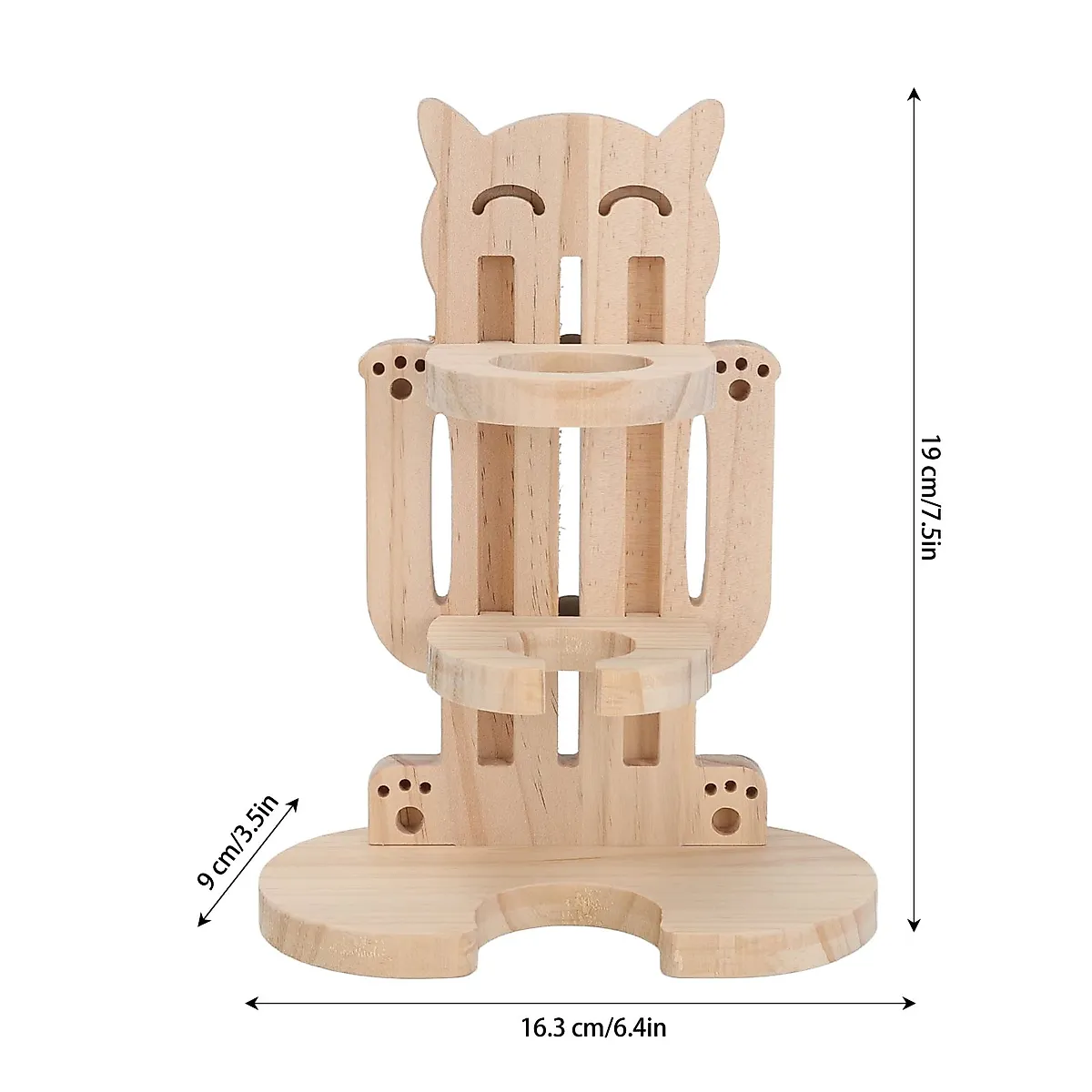 Wooden Pet Water Bottle Holder,Hamster Water Bottle Stand Pet Supplies for Small Sized Pets as Hamsters Gerbils Guinea Pigs Rabbits Puppy Cats