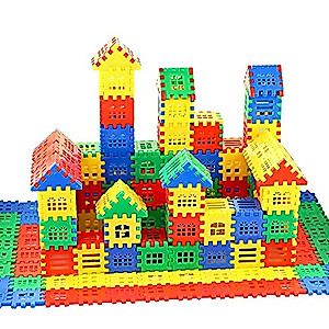 Interlocking Building Blocks Toys for Kids - Toddlers Building Blocks Educational Toys Set 70 PCS 15F