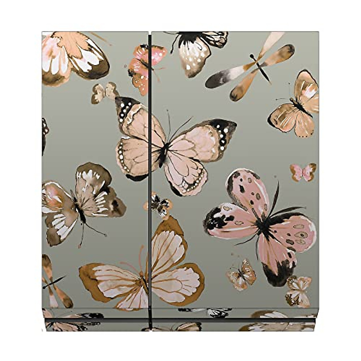 Head Case Designs Officially Licensed Ninola Butterflies Gold Green Assorted Vinyl Sticker Gaming Skin Decal Cover Compatible with Sony Playstation 4 PS4 Console and DualShock 4 Controller Bundle
