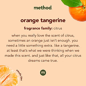 Method Daily Granite Cleaner Spray, Orange Tangerine, Plant-Based Cleaning Agent for Granite, Marble, and Other Sealed Stone, 28 oz Spray Bottles (Pack of 8)