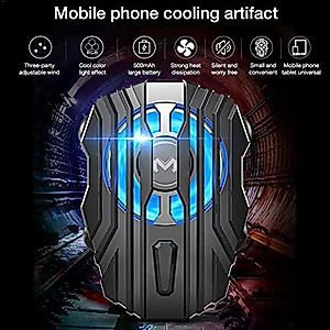 TOTOU Portable Phone Cooler Silent Phone Radiator Pubg Controller Handle Led Light Cooling Fan