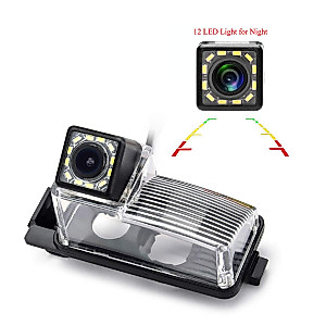 eHANGO Car Rear View Camera Bracket License Plate Lights Housing Mount for Nissan Versa Nissan Tiida Nissan Livina Pulsar Nissan Latio Nissan Fairlady Z Nissan 350Z 370Z Nissan GT-R (12 LED)