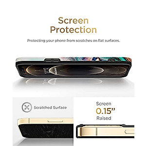 GVIEWIN for iPhone 12 Case and iPhone 12 Pro Case 6.1 Inch 2020, Marble Parttern Ultra Slim Thin Glossy Soft Durable TPU Shockproof Scratch-Proof Phone Protective Covers for Women (Drift Sand/Brown)