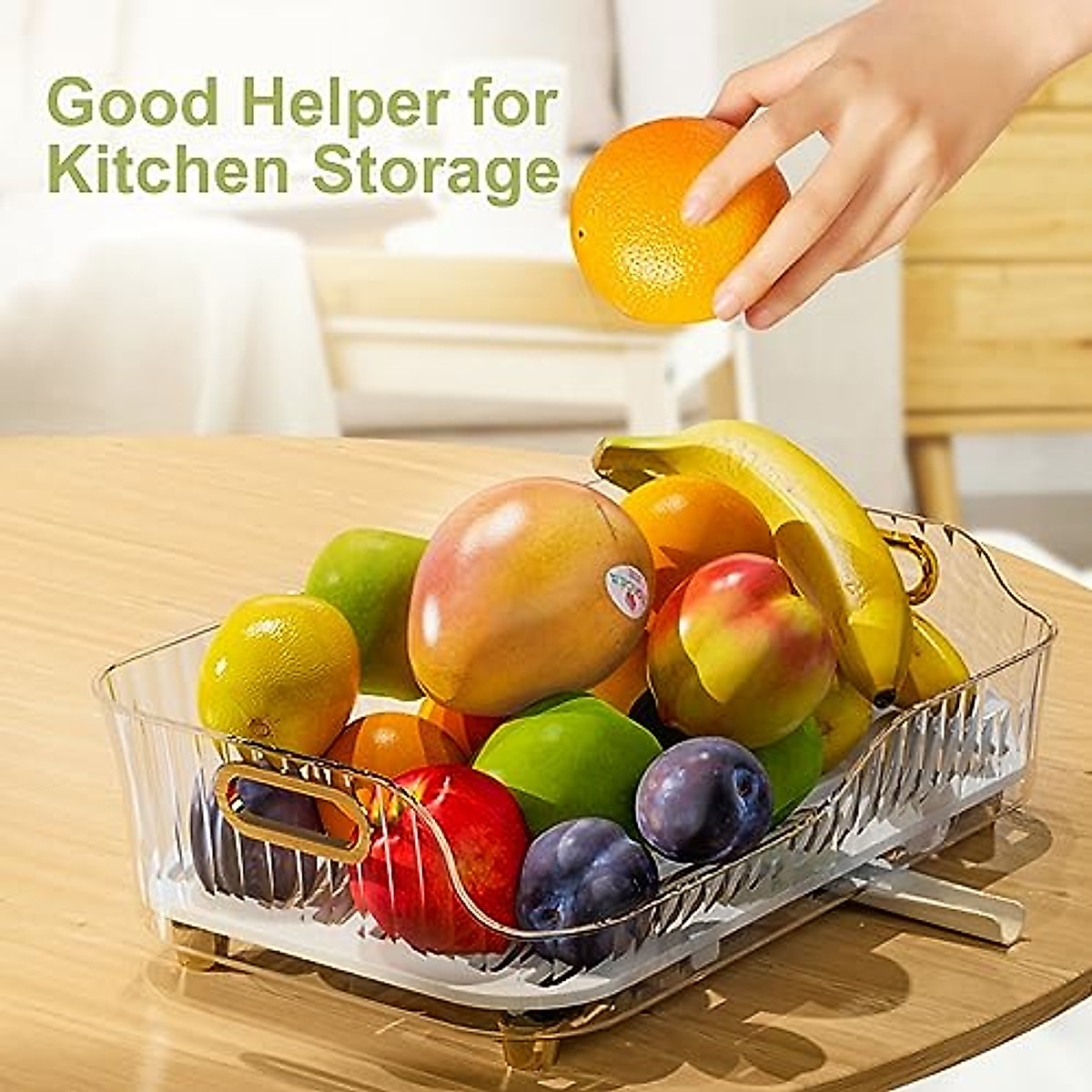 NUKied Dish Drying Rack, Dish Racks for Kitchen Counter, Space-Saving Kitchen Drying Rack with a Cutlery Holder, Drying Rack for Dishes, Knives, Spoons, and Fork