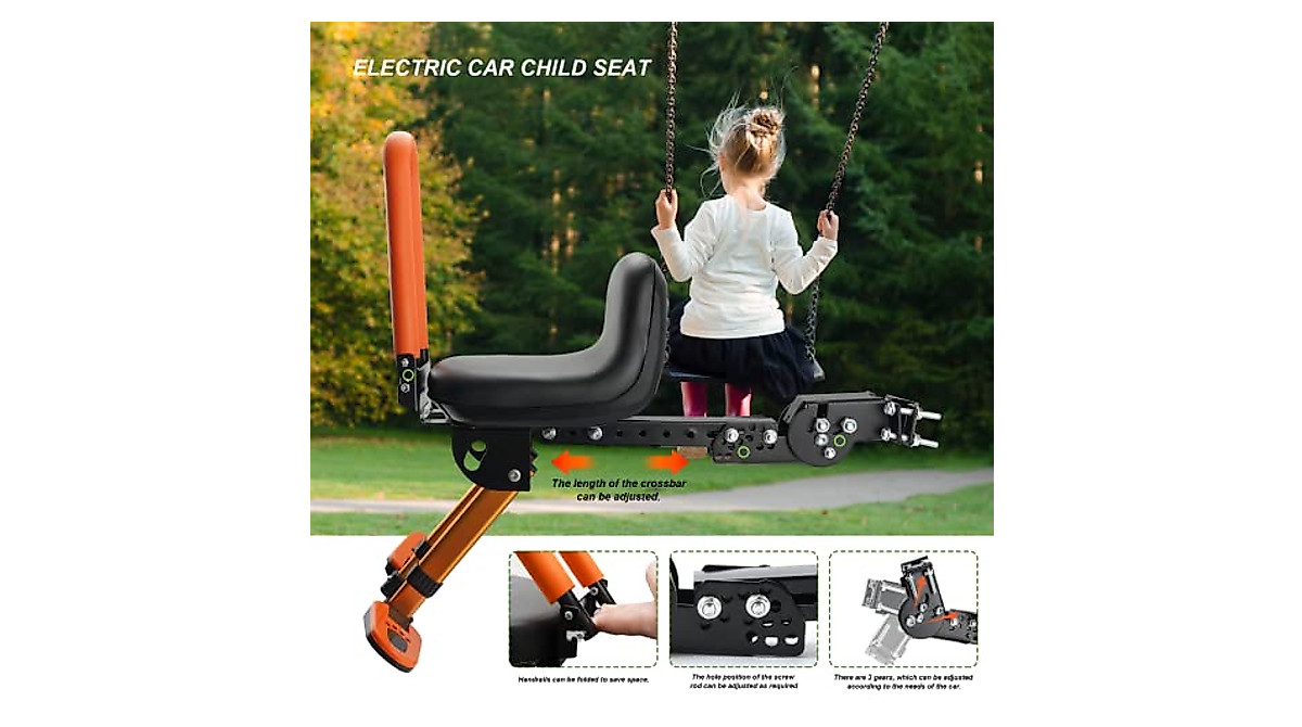 OUSEXI Front Child Bike Seat,Foldable Front Mounted Kids with Backrest ...