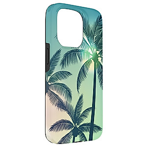 iPhone 15 Pro Exotic Plant Palm Tree Leaves Sunny Beach Summer Tropical Case
