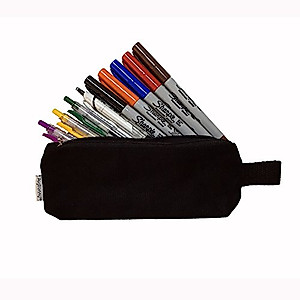 Augbunny Multi-Purpose 100% Cotton 12oz Canvas Zipper Pen Pencil Stationery Case Bag Cosmetic Makeup Pouch 6-Pack