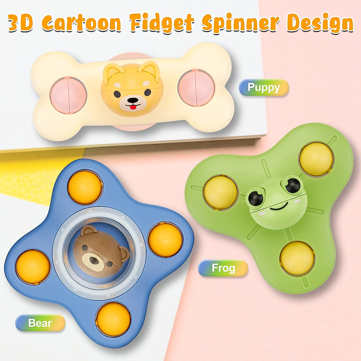 Suction Cup Spinner Toys (Cartoon)