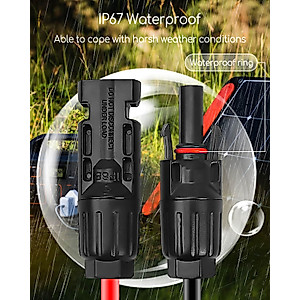 PNYZIK Upgraded 6-in-1 Solar Connector Kit for Portable Motors and Solar Panels/Motors, 100CM Universal Solar Adapter Connecting Harness with Female and Male Connectors, 1 Pc