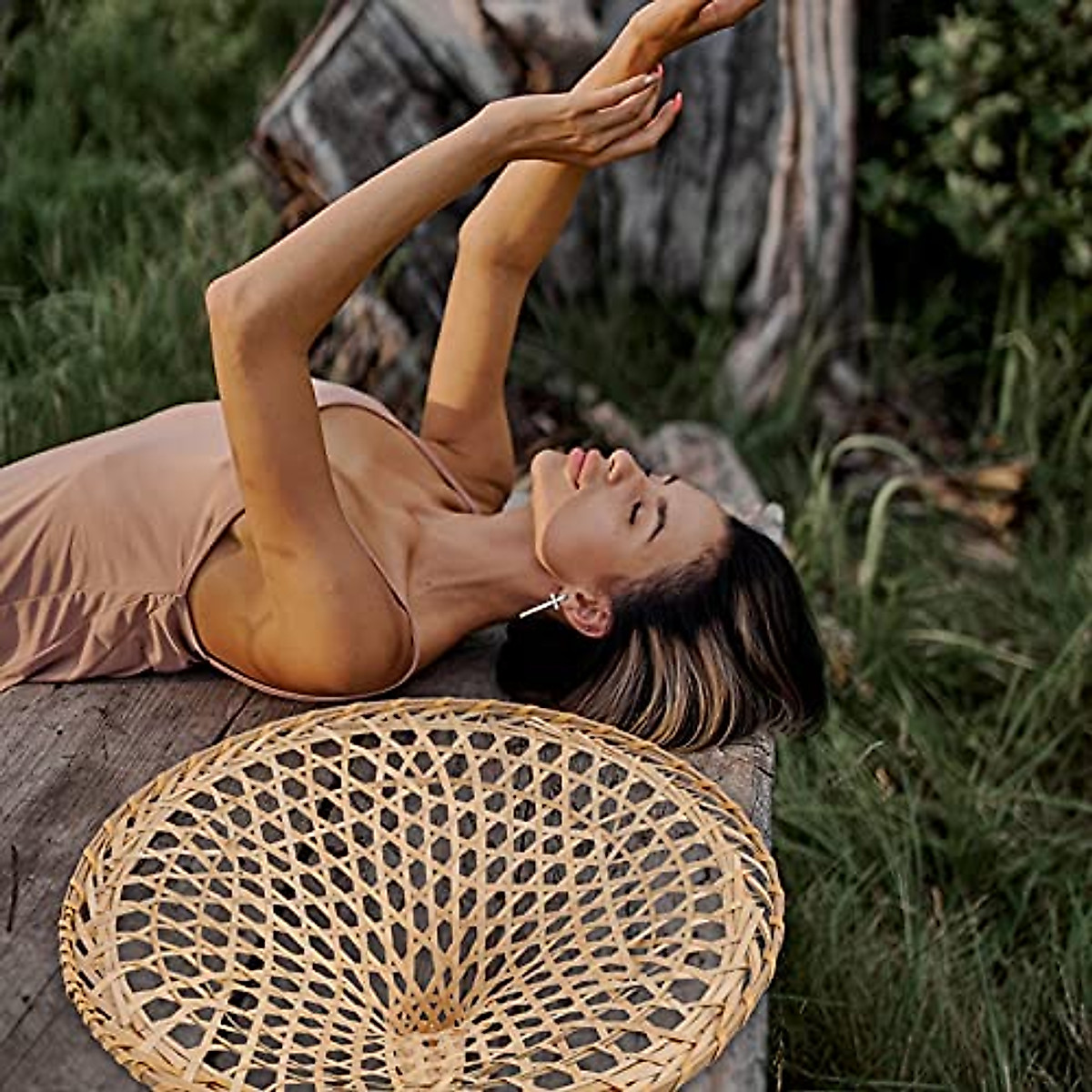 Uonlytech Floor Lamp Shade 2pcs Womens Sun Straw Hat Summer Beach Sun Hat Straw Beach Hat Womens Straw Panama Hat Straw Hat for Girl Women Rattan Lamp Shade