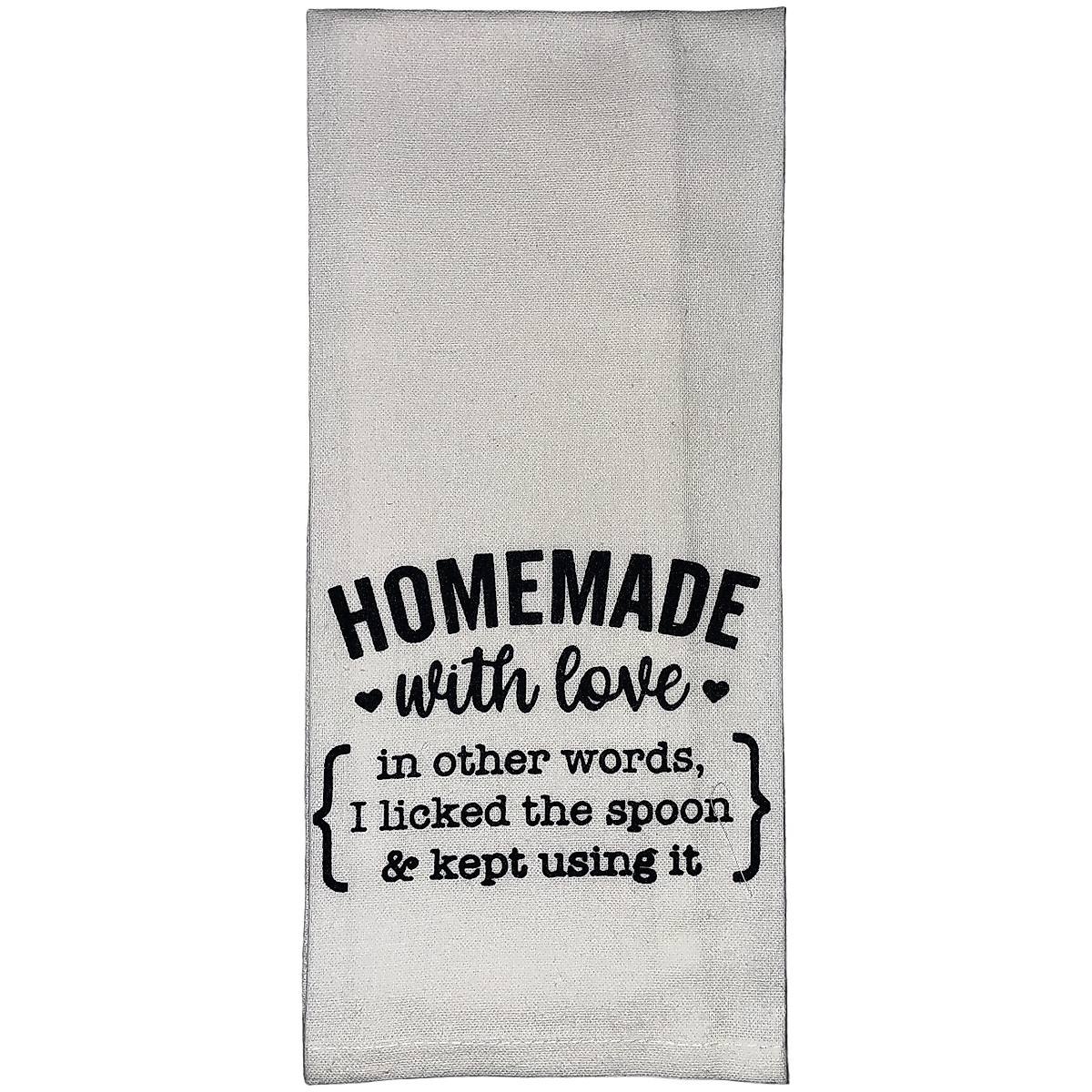 Set of 5, 100% Cotton Cooking Food Theme Saying Funny Cute Flour Sack Kitchen Towels/Dish Towels for Wedding, Baby Shower, Home Decor, Housewarming, Other Occasions Size: 15 X 25 Inch.