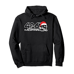 Mopar Holiday Hellephant 426 Santa Hat Red Pullover Hoodie