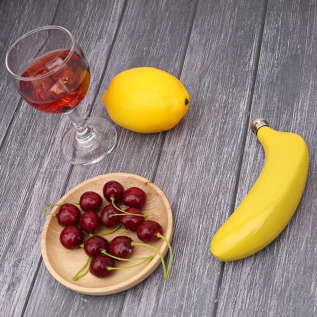 Banana Flask for Liquor Disguise for Men Women 5 oz Pocket Hip Flask with a Funnel for Funny Gift Hidden Whiskey Bottle Alcohol Pot for Men Traveling Fishing Hunting Hiking Camping