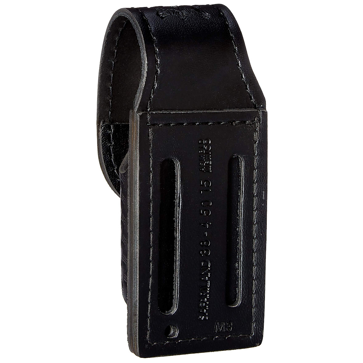 Safariland Duty Gear Bianchi 38-4-4HS: Mace Holdertop Flap, Basket Weave, Black