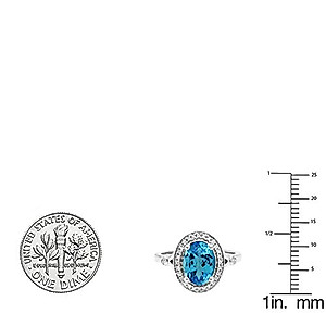 Dazzlingrock Collection 10K 9X7 MM Oval Garnet & Round Diamond Bridal Engagement Ring, Yellow Gold, Size 4