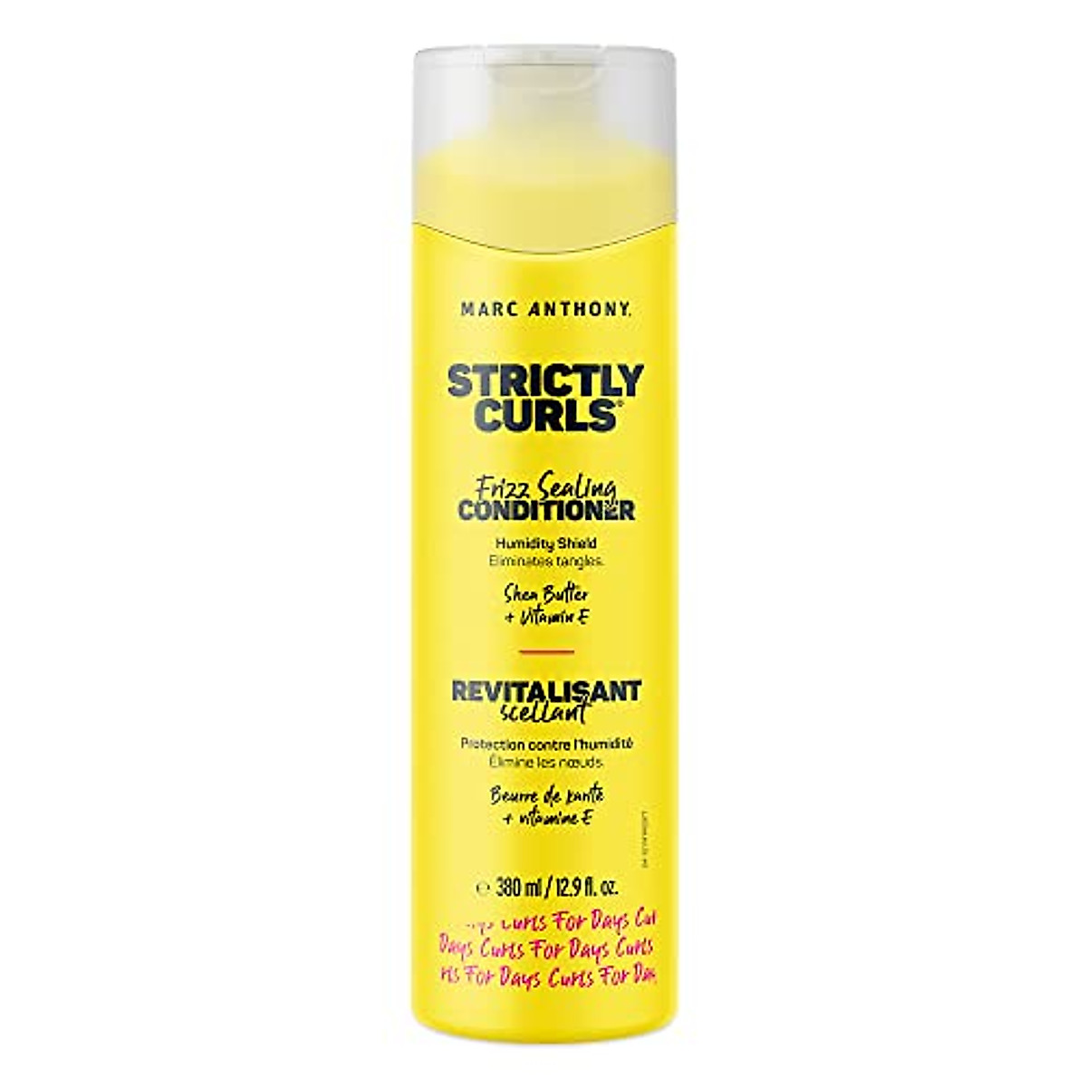 Marc Anthony Frizz Sealing Conditioner, Strictly Curls - Curly Hair Conditioner with Shea Butter & Vitamin E for Hydration & Frizz-Free Shine - Sulfate Free & Color Safe For Dry Damaged Hair - 12.9 Oz
