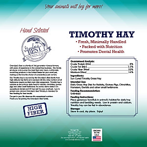 Grandpa's Best Timothy Hay Bale, 5lbs