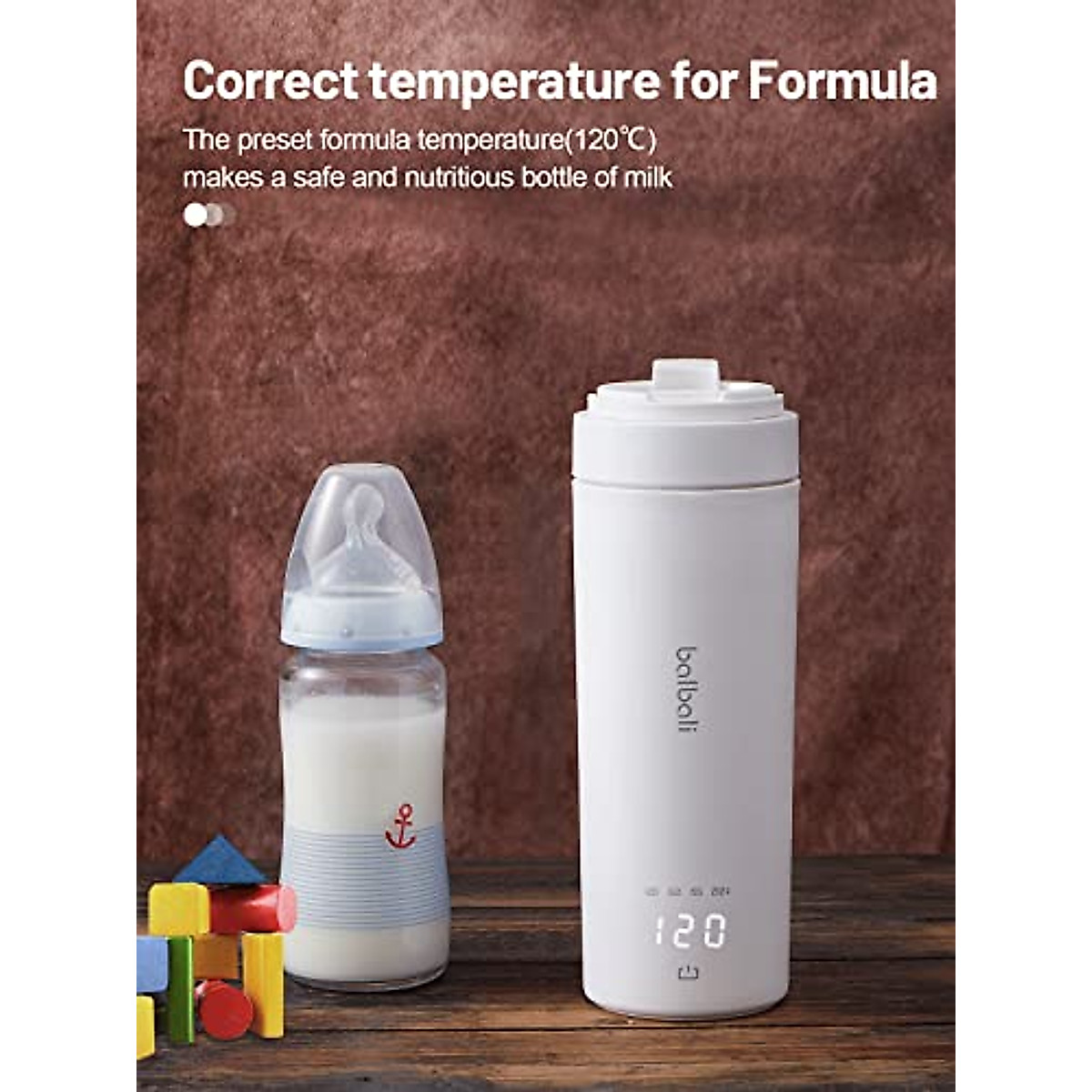 balbali Mini Electric Tea Kettle Temperature Control Stainless Steel - Portable Kettle for Travel Kettle Electric Small, Electric Thermos for Boiling Water - Hot Water Boiler/Maker/Heater - 0.4L Portable Electric Kettle